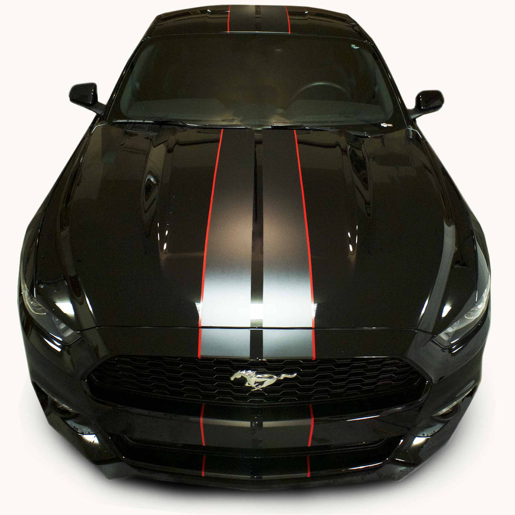 Matte Black Racing Stripes with Pinstripes for a 2015, 2016, or 2017 M ...