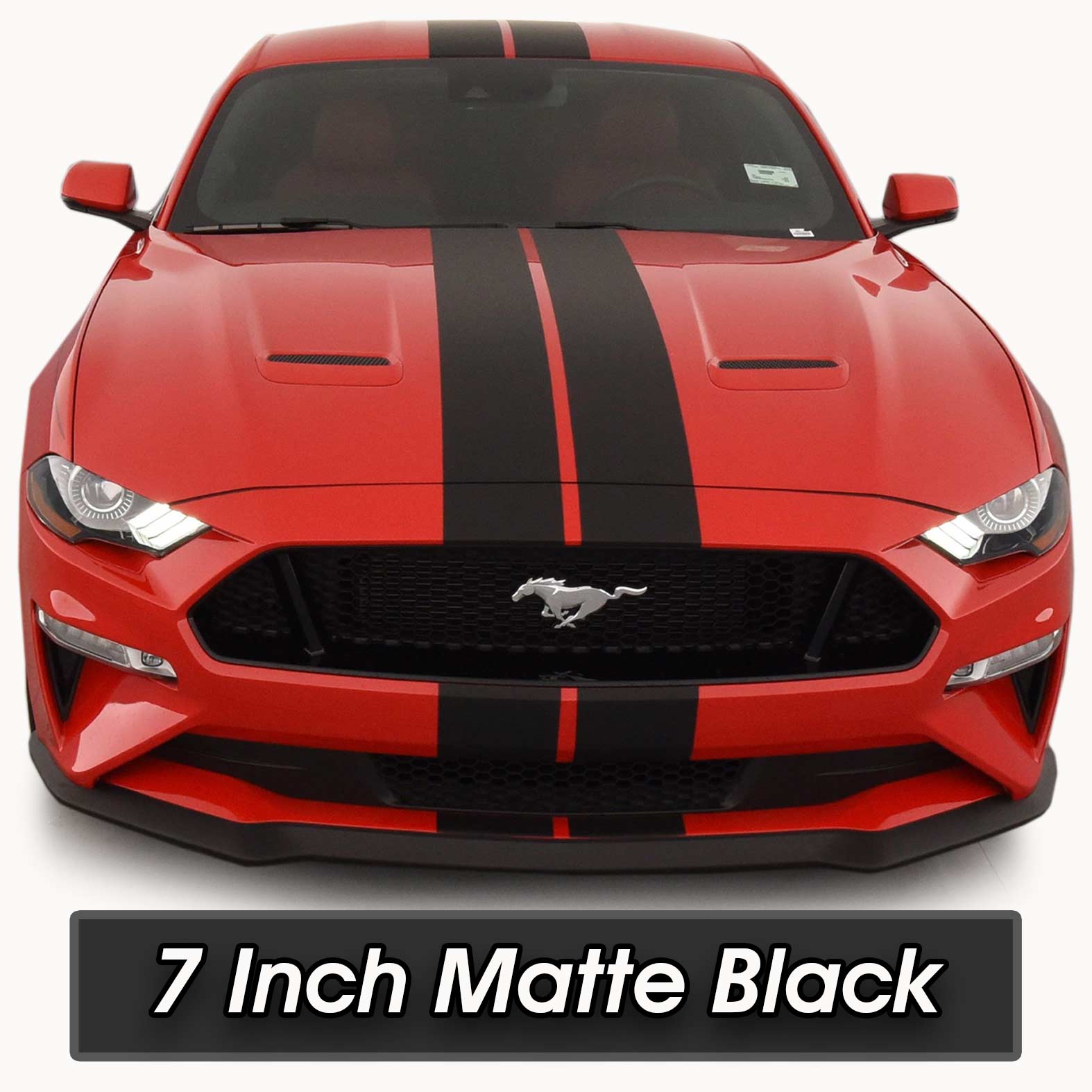 Rally Racing Stripes (with Optional Pinstriping) for a Ford Mustang (2 ...