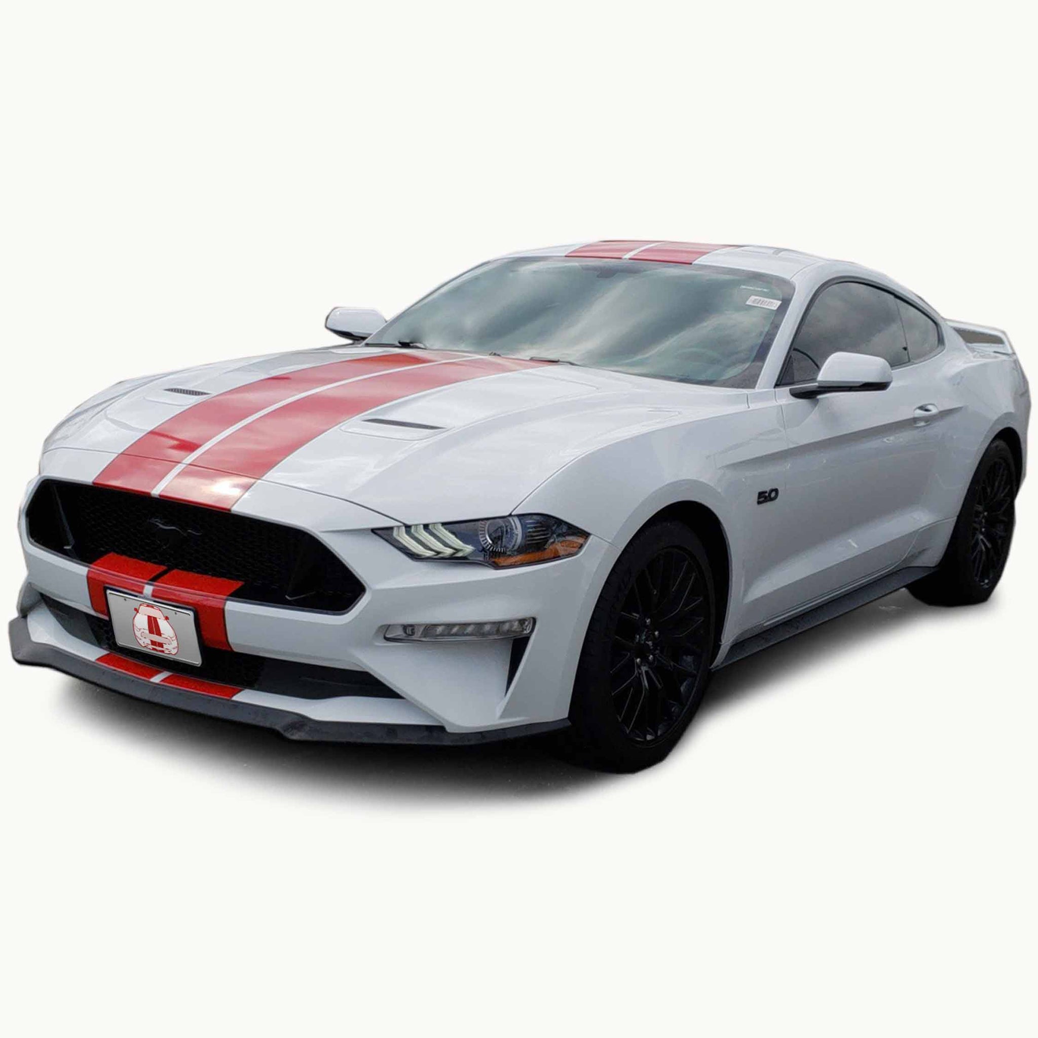 Rally Racing Stripes (with Optional Pinstriping) for a Ford Mustang (2 ...